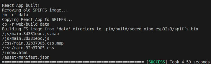React on the ESP32 with PlatformIO